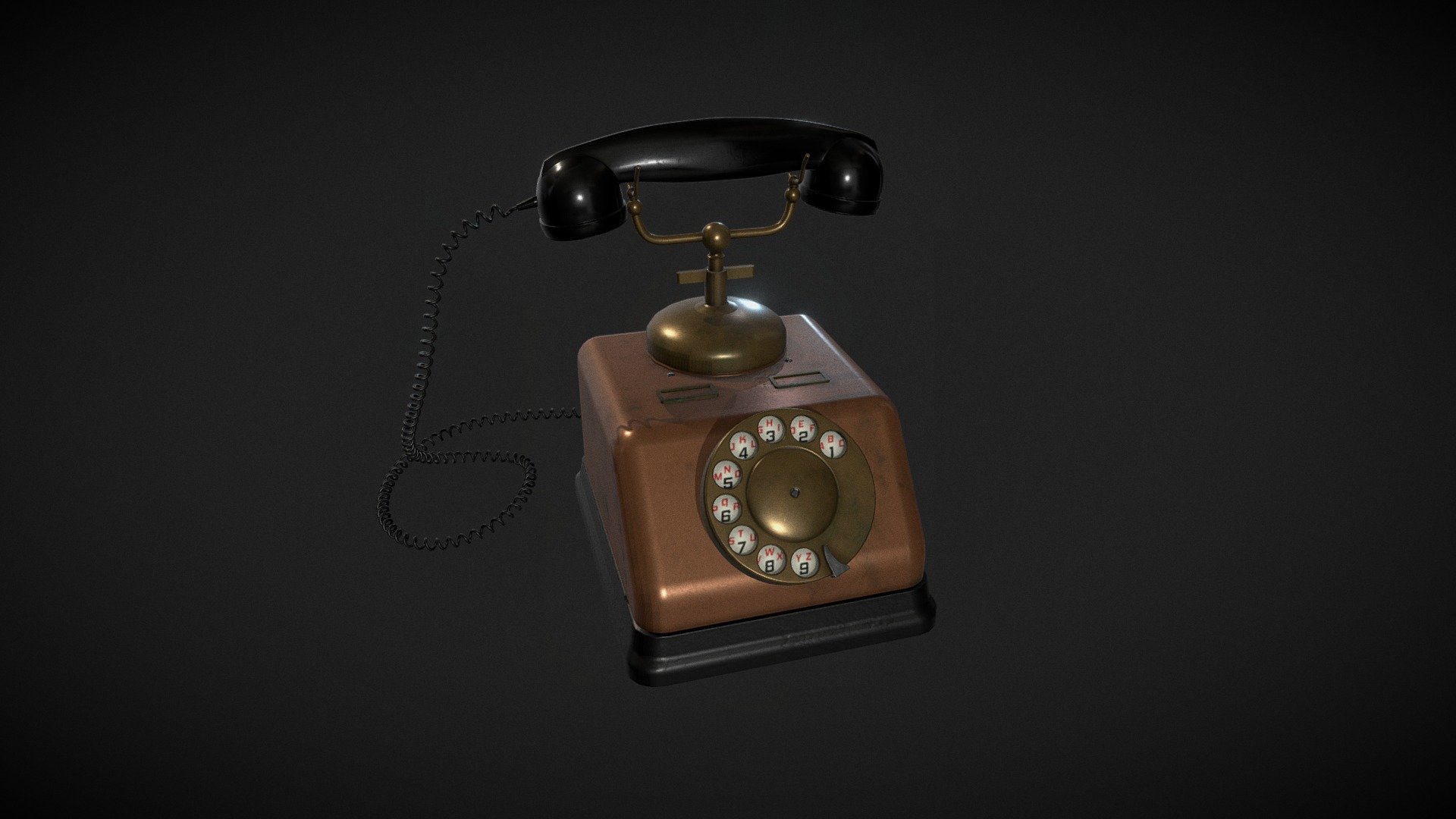 Old Fashion Rotary Phone Render - 3D model by Brendan Vermeltfoort ...
