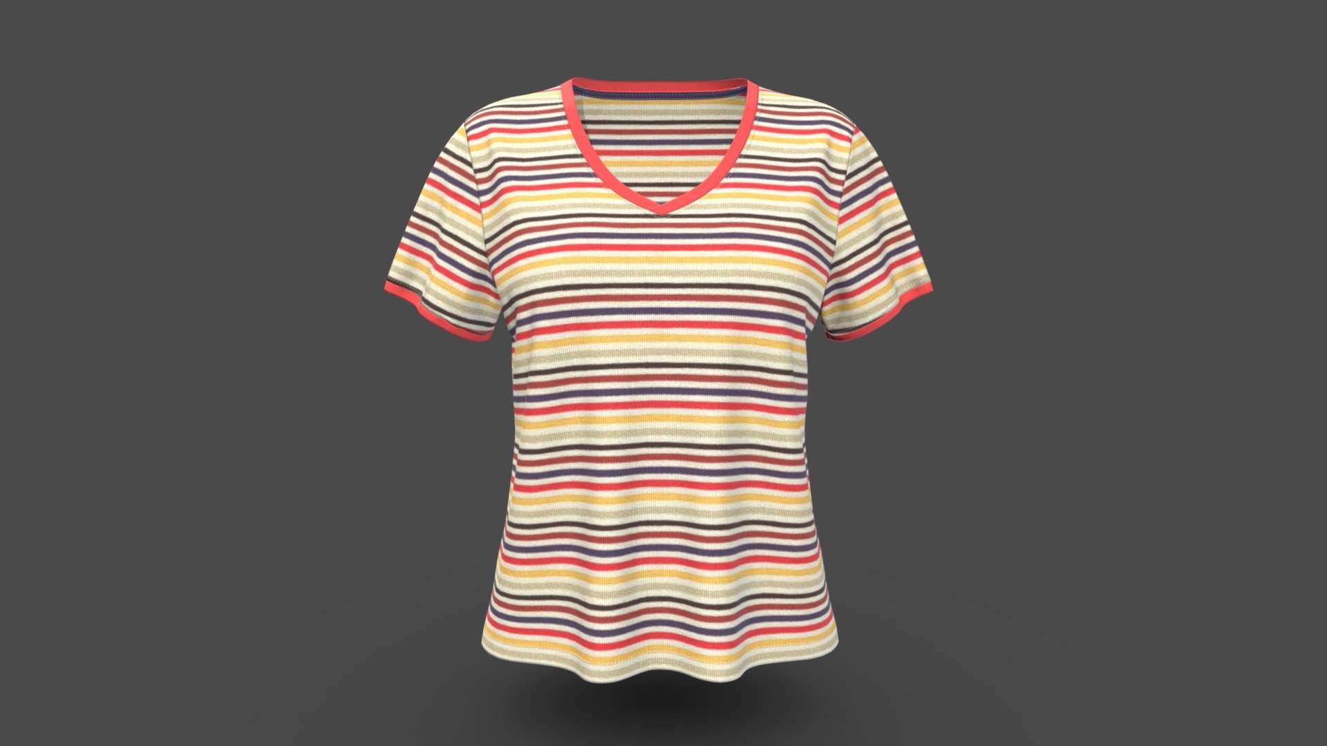 Women Fashion Tee - Buy Royalty Free 3D model by BINARYCLOTH ...