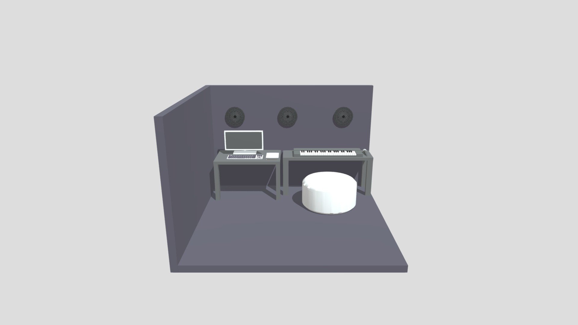 Recording Studio 3D Diorama - 3D model by jasmine (@jasmineross ...