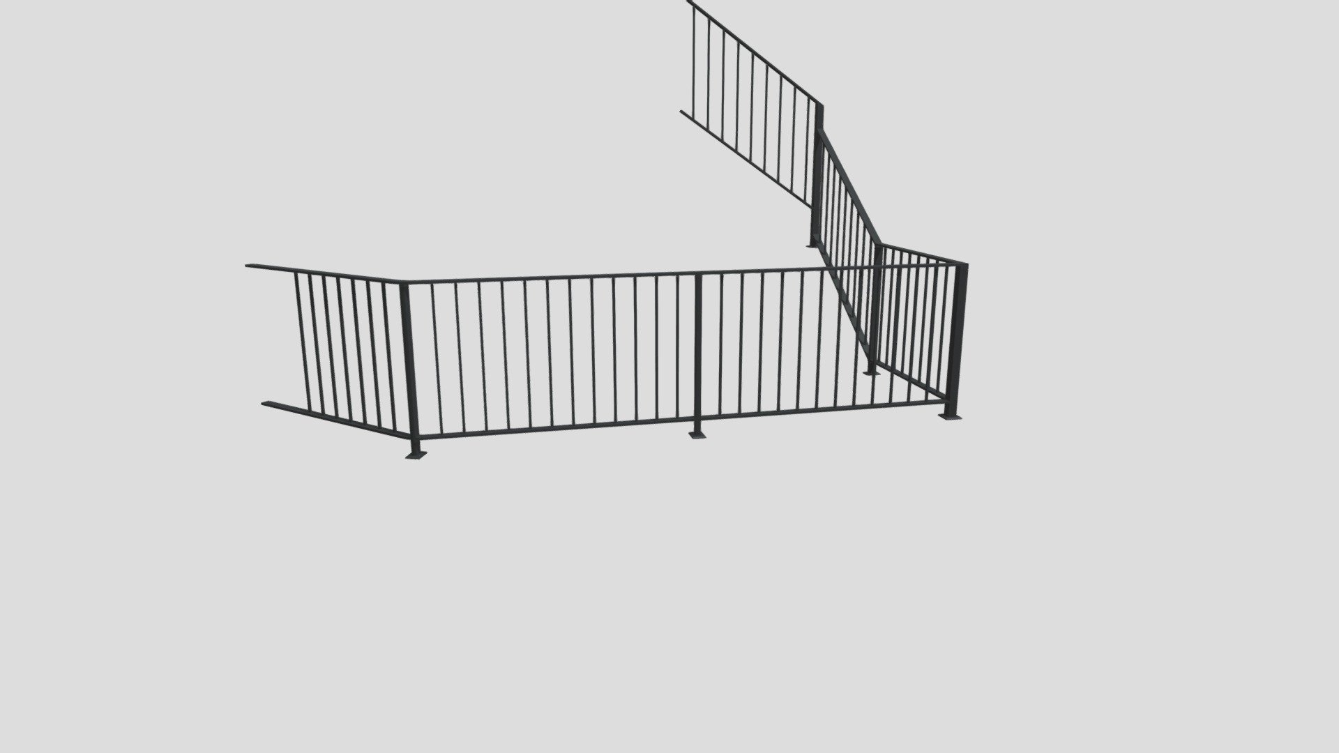 Railing Mock Up Thin Rails - Download Free 3D model by Jeff Tice ...
