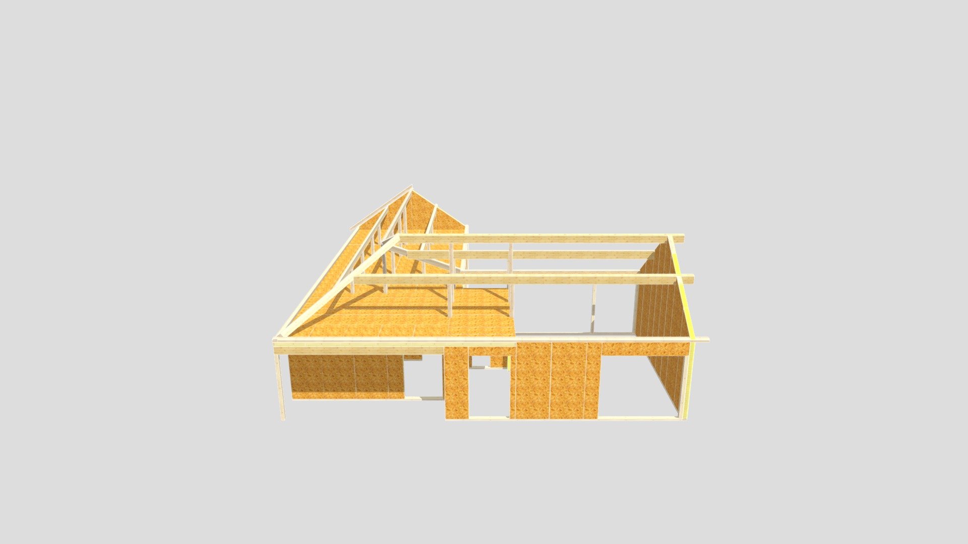 KT - Zx87 (zmiana dachu) - poddasze - 2023.04.05 - 3D model by Solcraft ...
