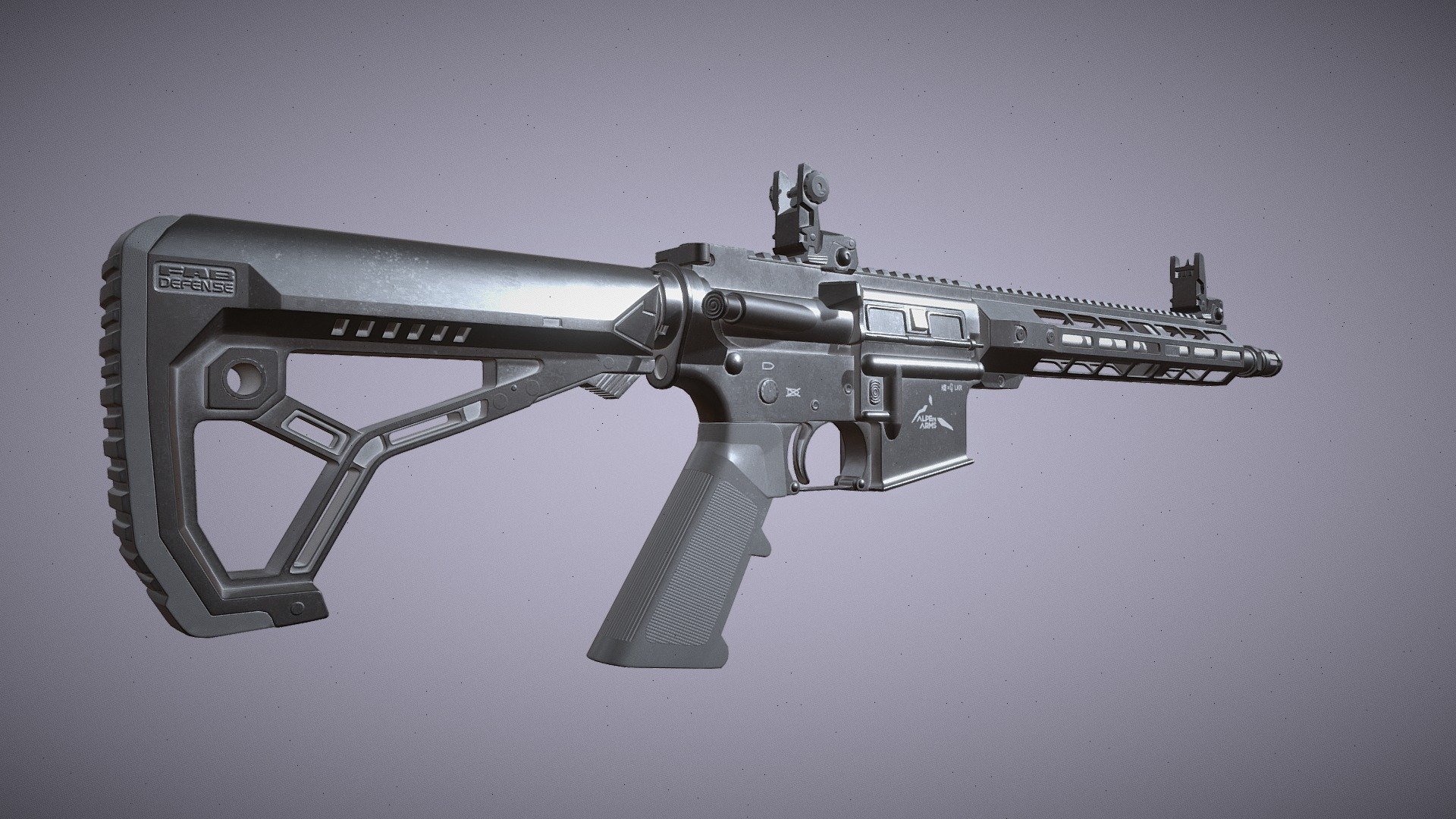 AR 15 - 3D model by Sara Kapciak (@SaraKapciak) [20bff3e] - Sketchfab