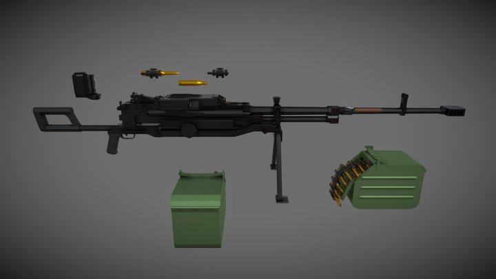 Machine-gun 3D models - Sketchfab