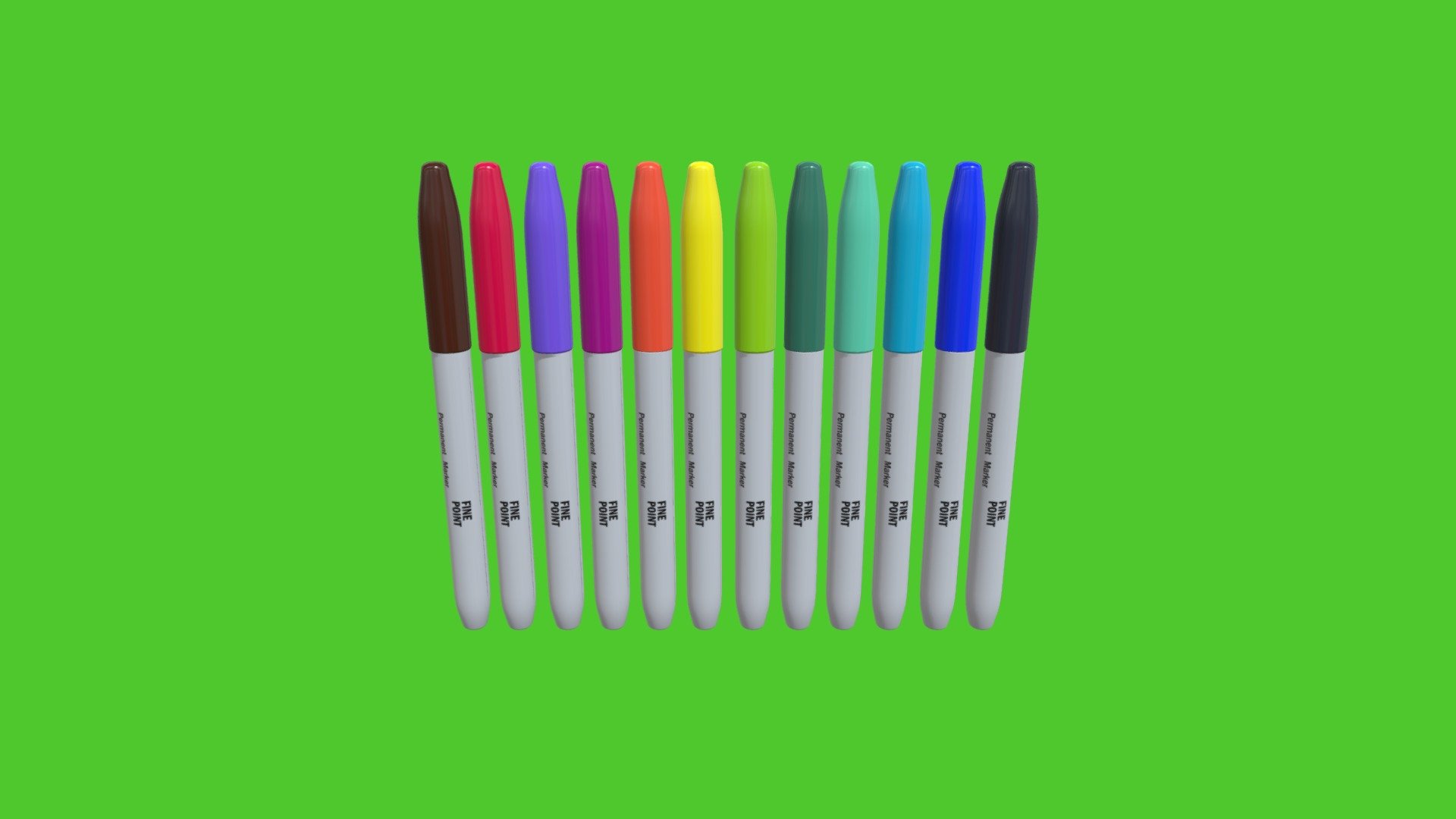 capped_permanent_marker_pens - Download Free 3D model by helgmaz ...