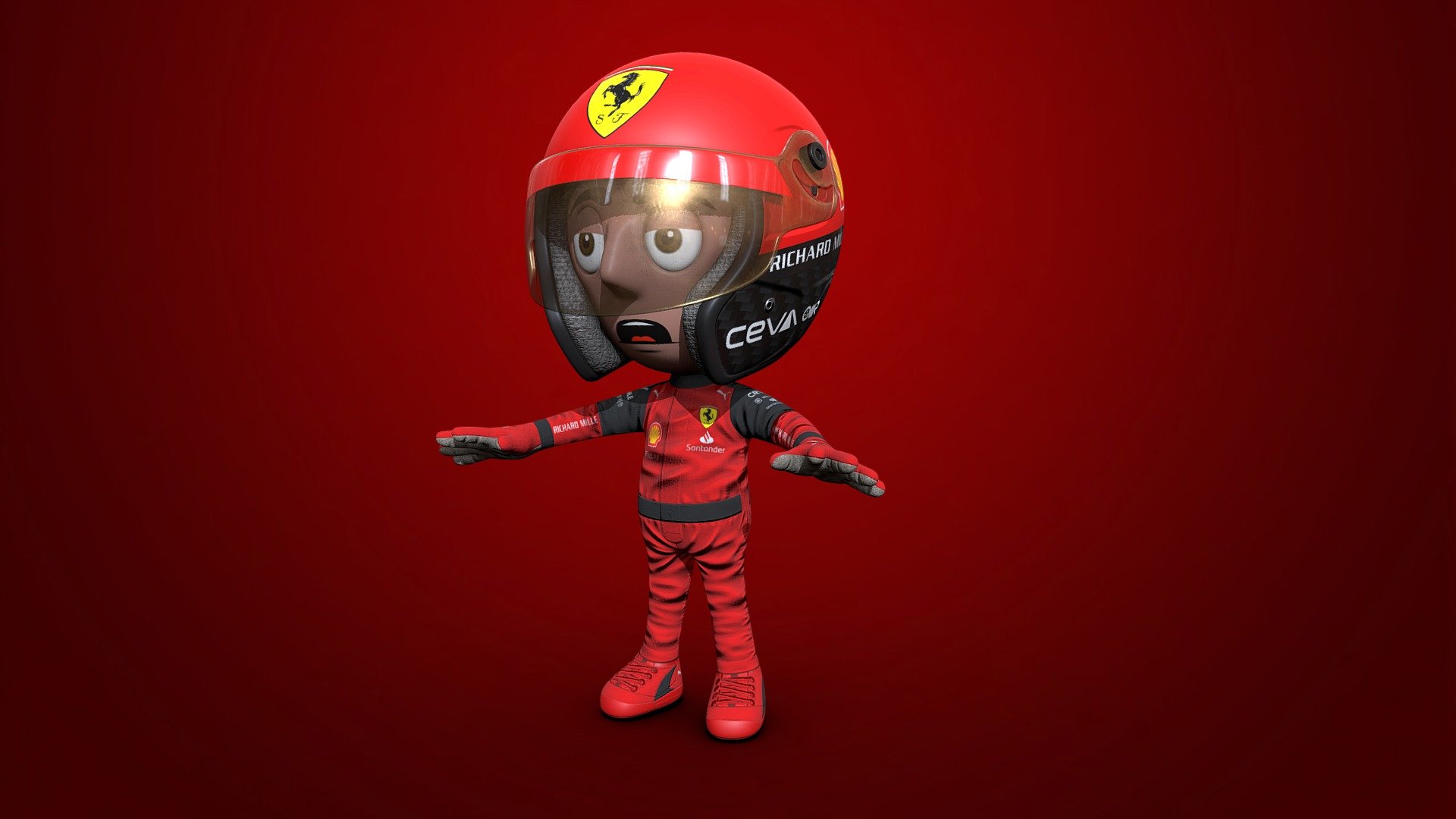Toy F1 pit stop mechanic A-Pose - copy - 3D model by giobiancoFB ...