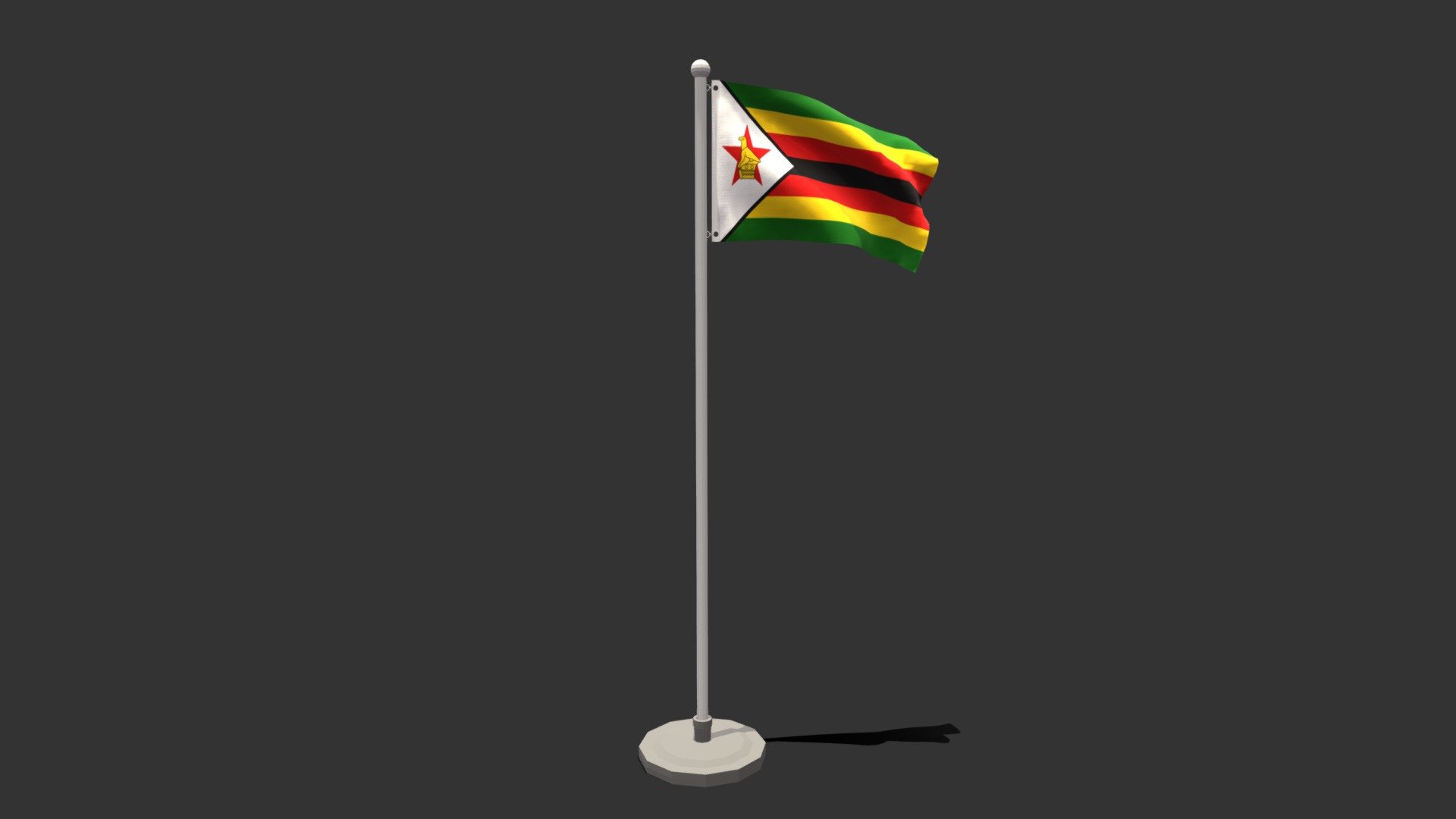 Low Poly Seamless Animated Zimbabwe Flag - Buy Royalty Free 3D model by ...