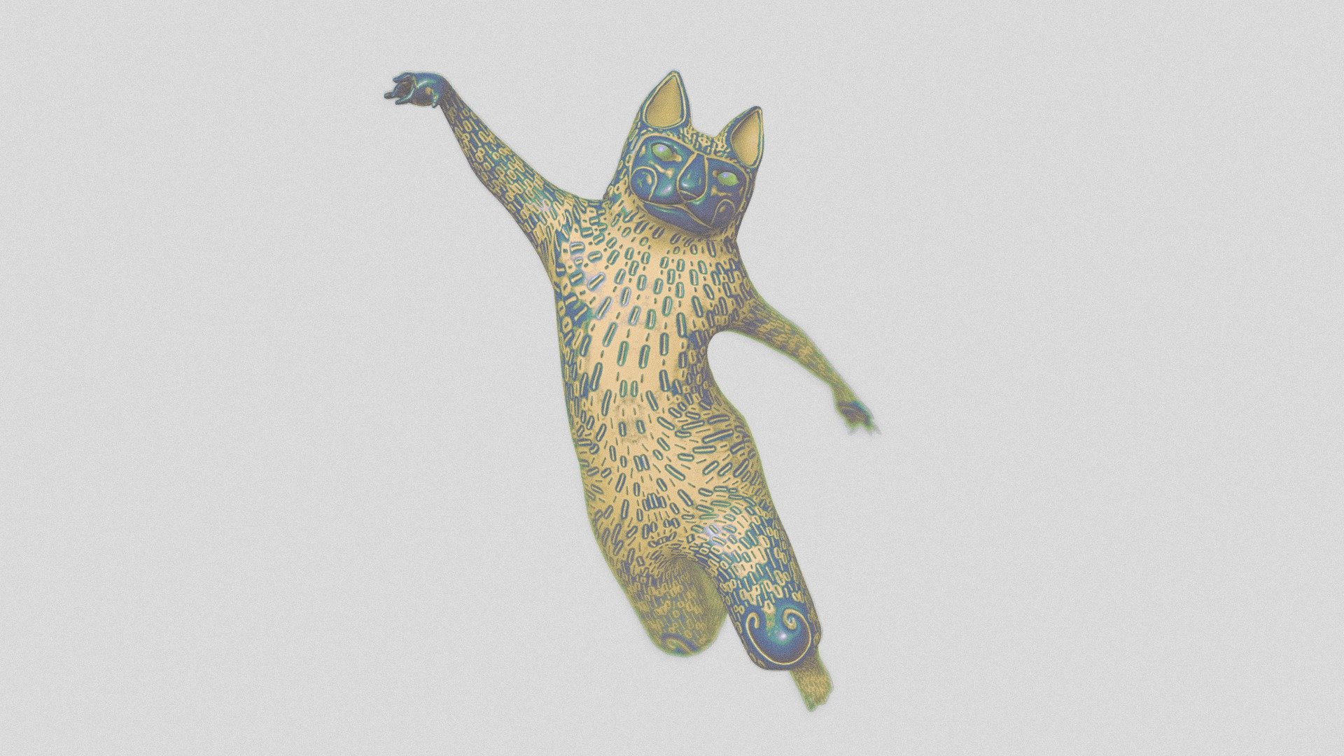 Cat in motion Statue - 3D model by Tina.Kurskova [20cf310] - Sketchfab