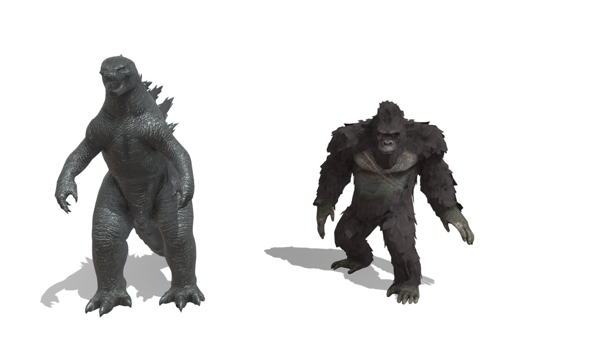 Kong x Godzilla | Rigged | Textures | Download - 3D model by Nofil.Khan ...