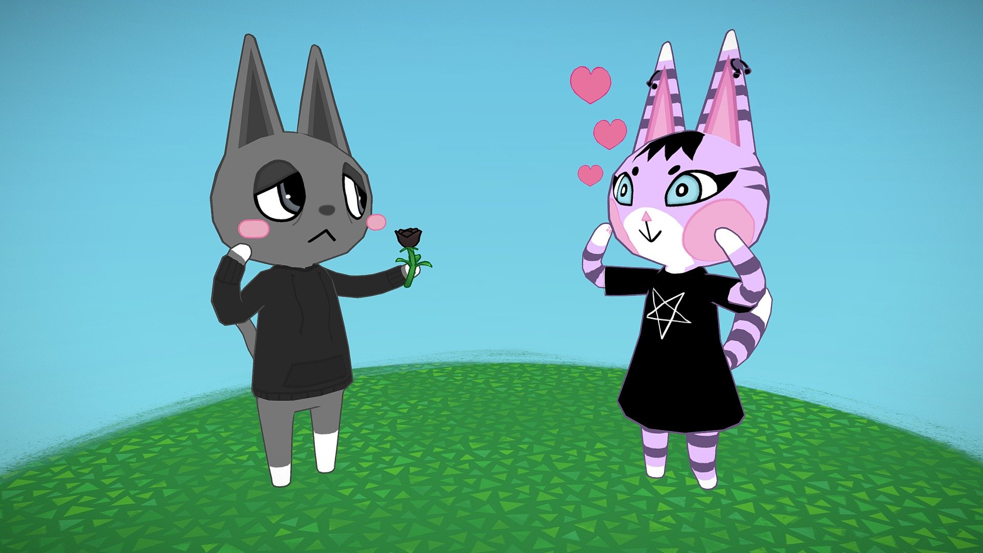 Animal Crossing Lovecats - 3D model by Shelby Merrill (@polygoth ...