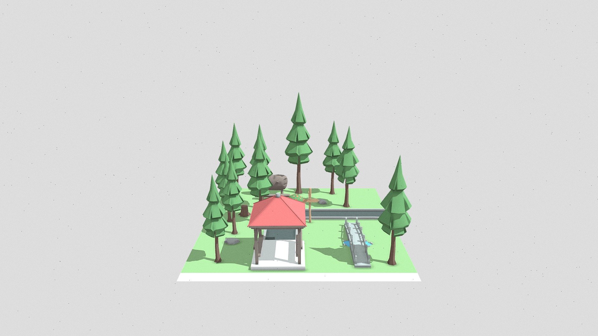 park - 3D model by chenziyan [20d8bd0] - Sketchfab