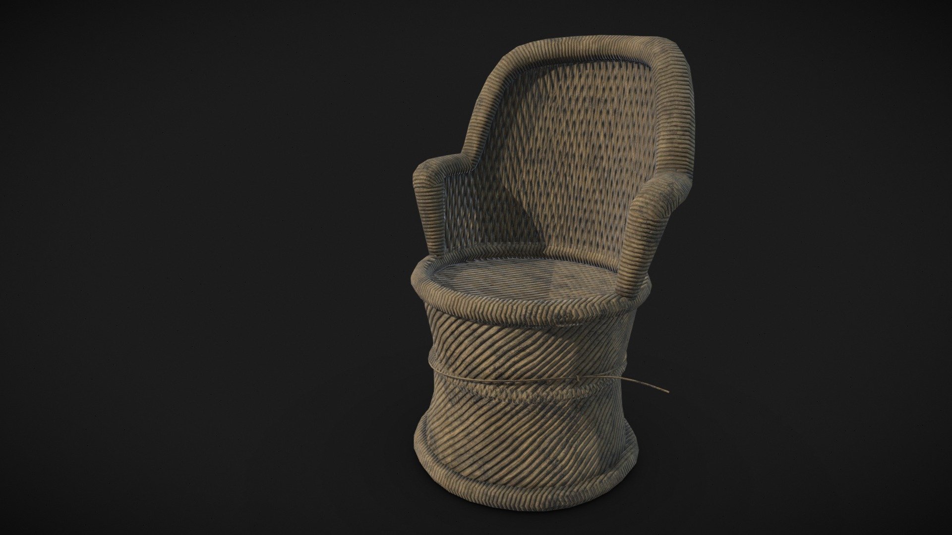 Game ready wicker chair - 3D model by Frankie Grimes (@FrankieGrimes ...