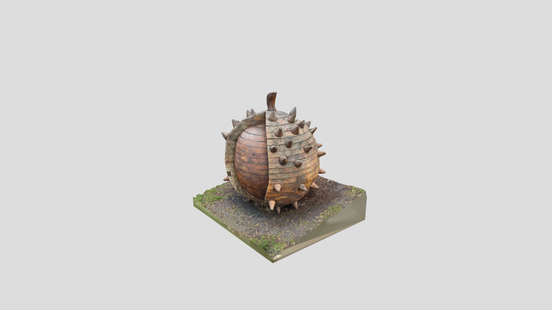 Wooden Conker Sculpture - Oxhey Park, Watford - Download Free 3D model ...