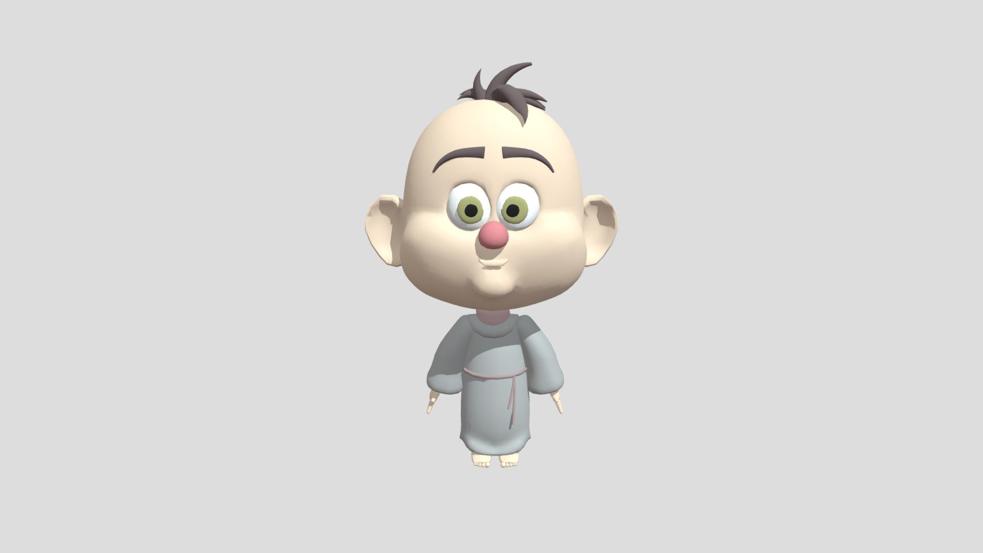 mini monk - 3D model by antonych2003 [20ed8f6] - Sketchfab