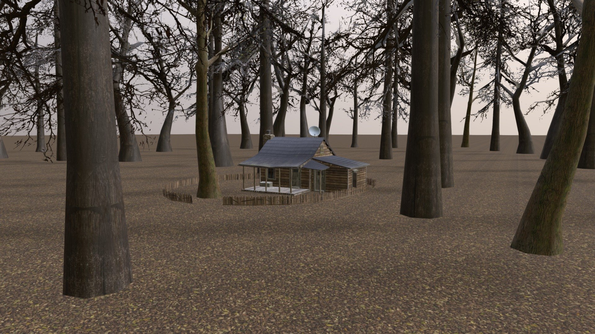 Horror House Scene Nature Tree And Environment - Download Free 3D model ...