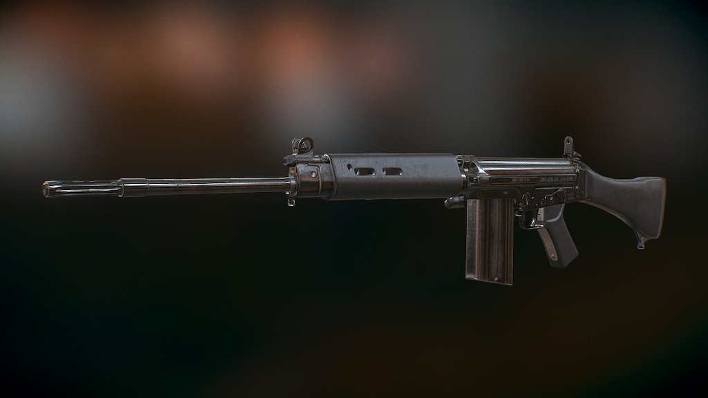 FN FAL L1A1 - 3D model by Flavio Diniz (@flaviodiniz) [20f168b] - Sketchfab