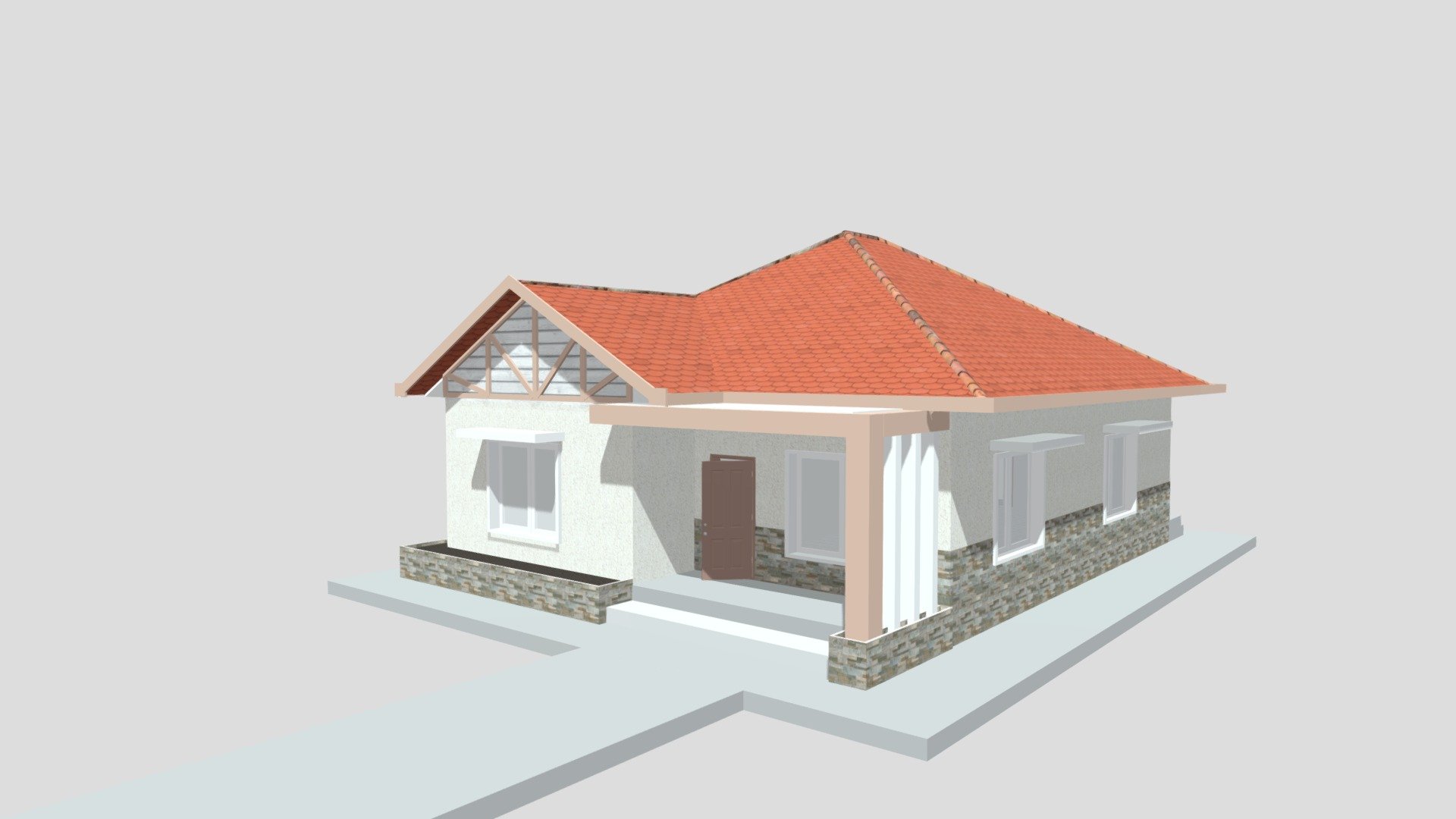 Simple House - 3D model by FD-paffie [20f55fc] - Sketchfab