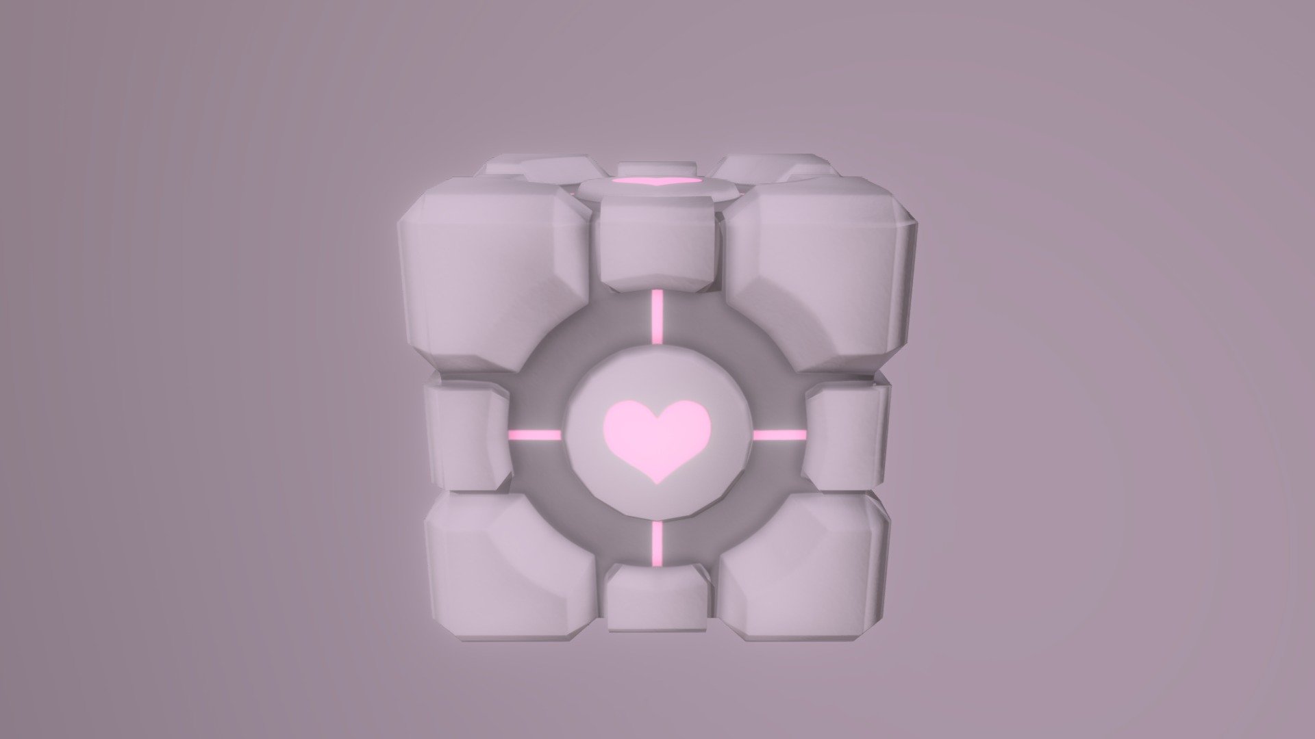companionCube_forSketchFab - 3D model by pheebsul [20f657b] - Sketchfab