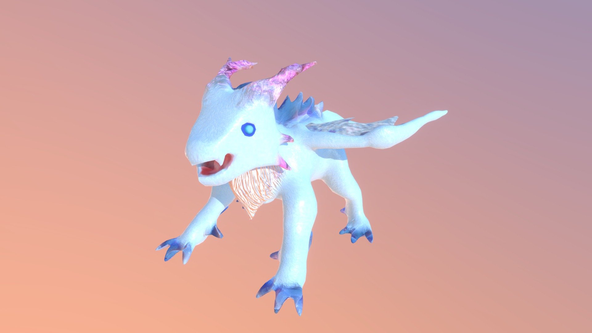 ice dragon baby - 3D model by dgx23200 [20f78a1] - Sketchfab