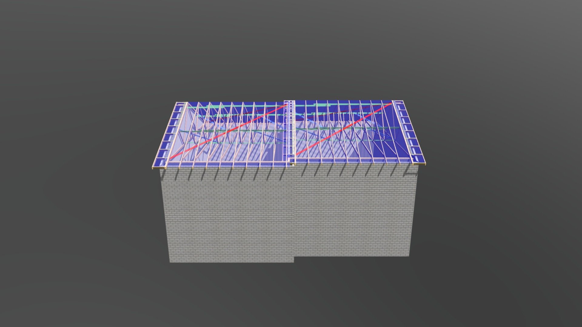 P11245C, Plots 8-9 Roof Layout - 3D model by Martin Hallam. Harmony ...