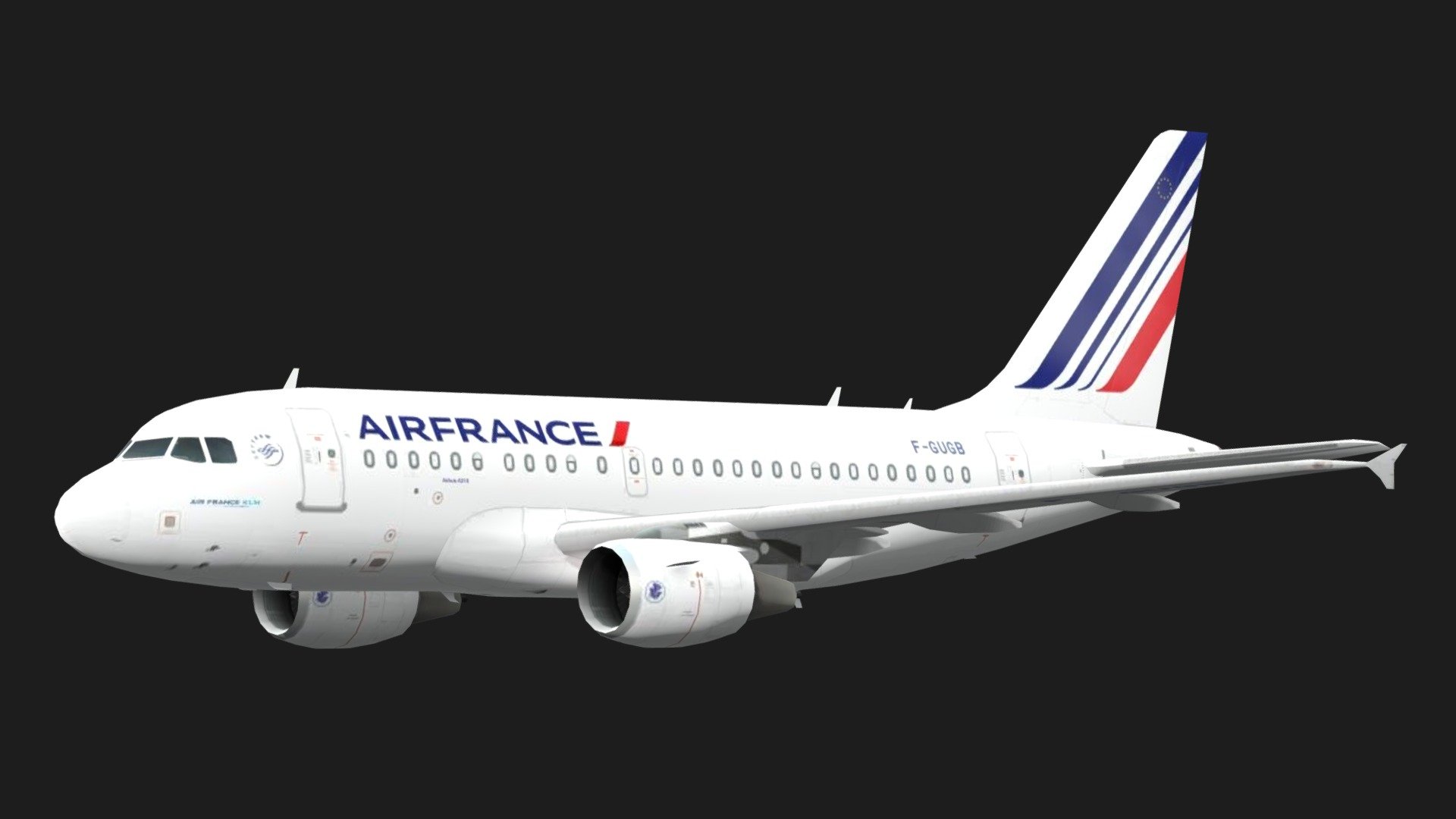 Air France Airbus A318-100 - Download Free 3D model by OUTPISTON ...