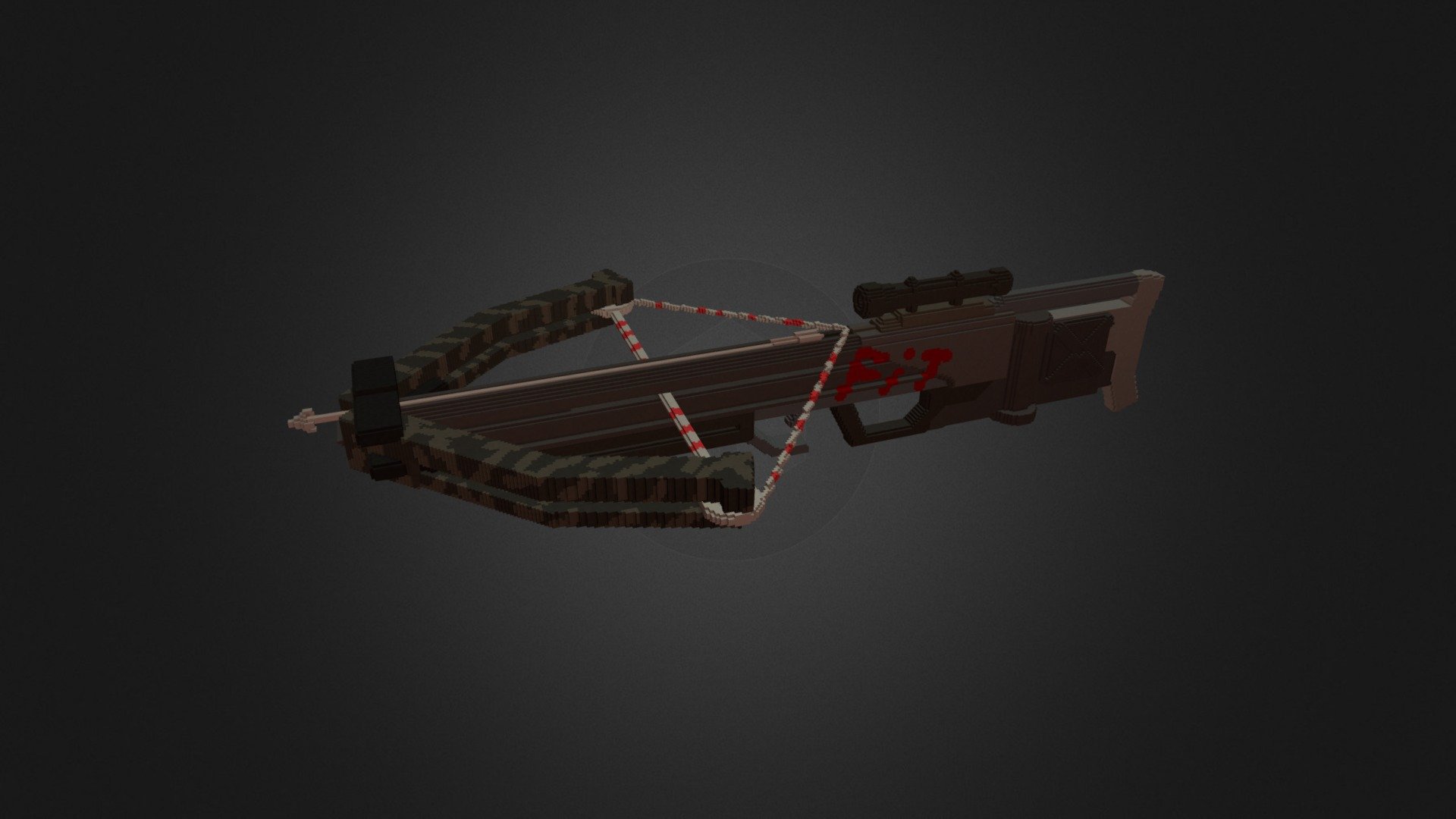 Voxel CrossBow (Cubik - 128X) - 3D model by Chara_Dreemurr [2108c78 ...