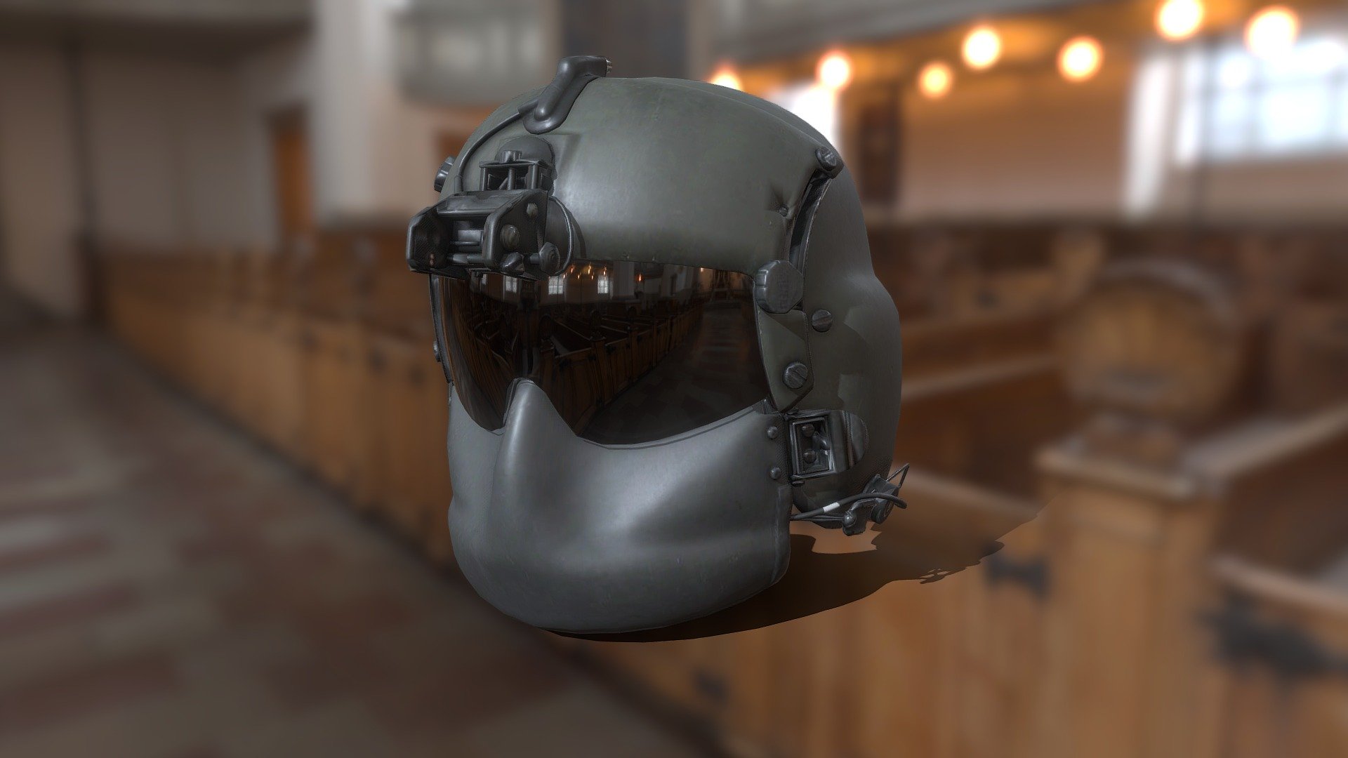 Helicopter Gunner Helmet - Download Free 3D model by Rovex (@Rovex833 ...