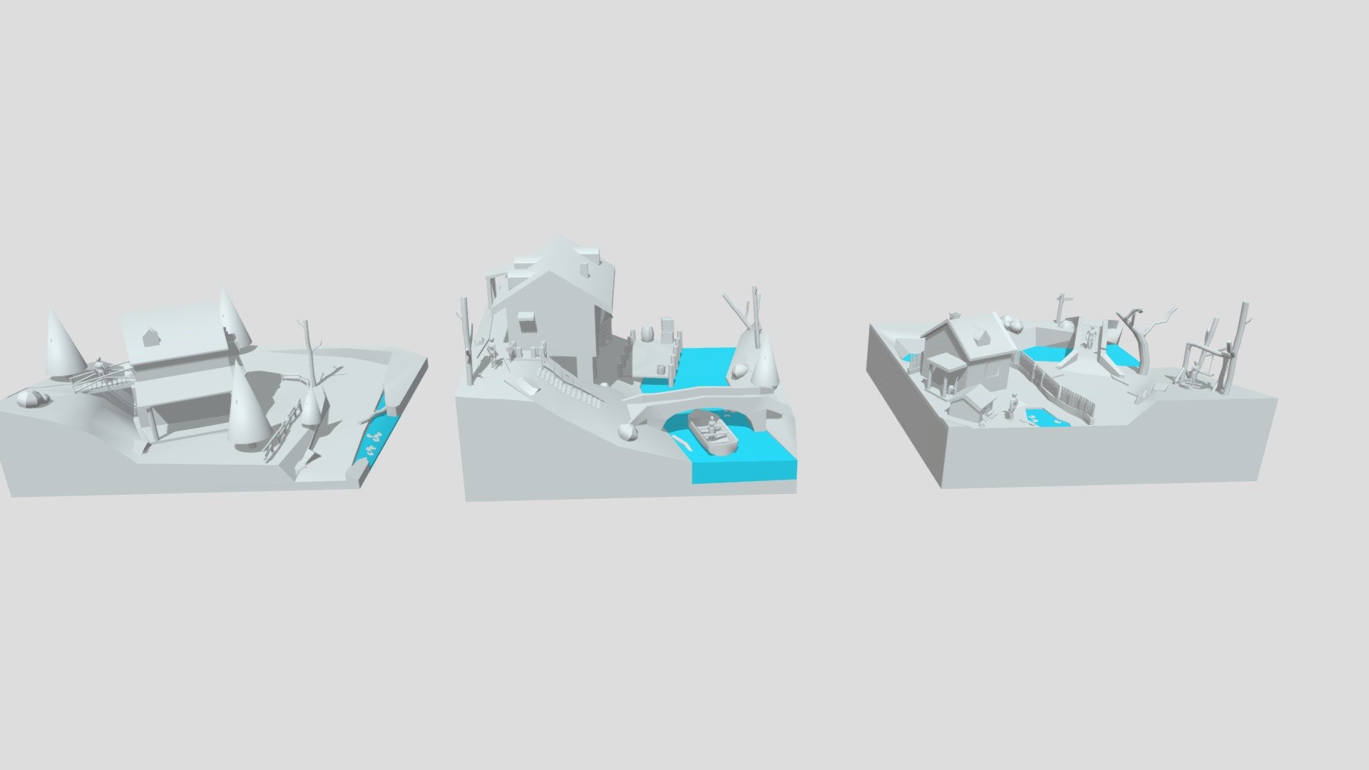 Eco House - Blockout - 3D model by EvyZadroga [210e17f] - Sketchfab