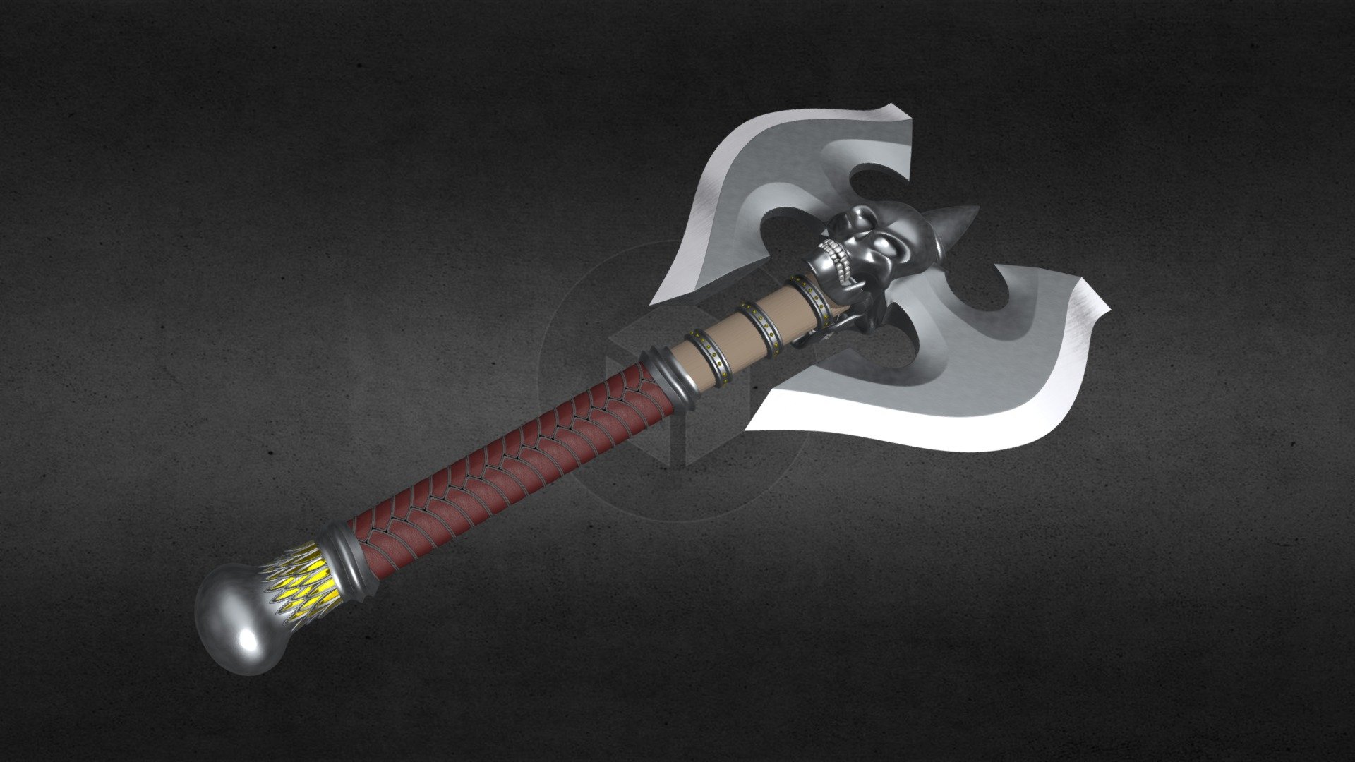 One-Handed War Ax - 3D model by Dark forge (@dark_forge) [210e264 ...