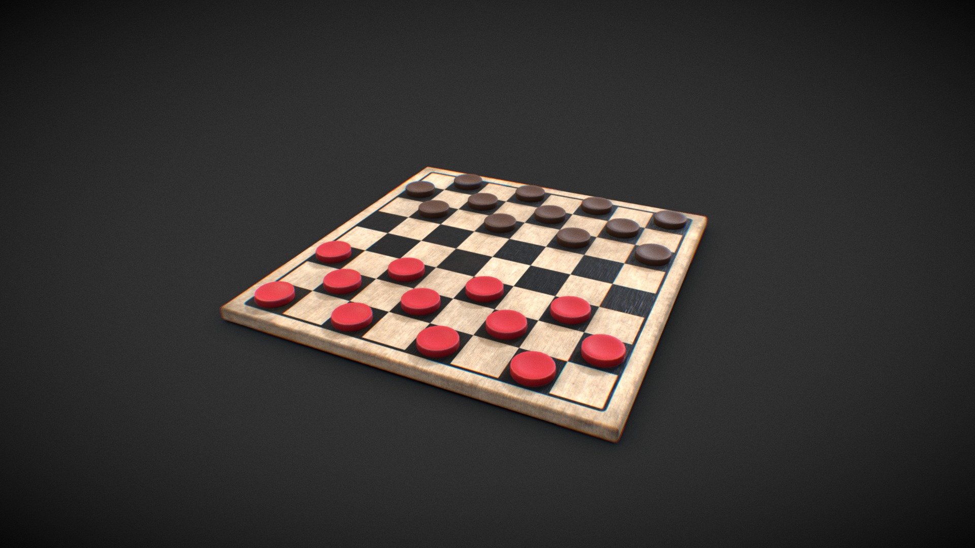 Checker board - Download Free 3D model by Pratibha (@Camay) [210fc1a ...