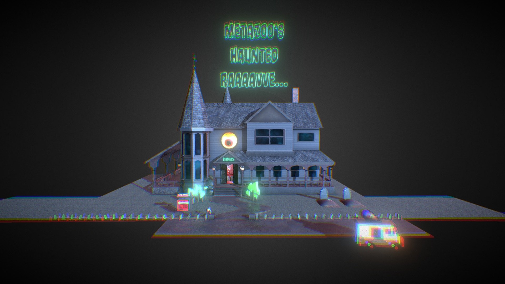 MetaZoo Halloween Scene 1 - Decentraland Build - 3D model by ...