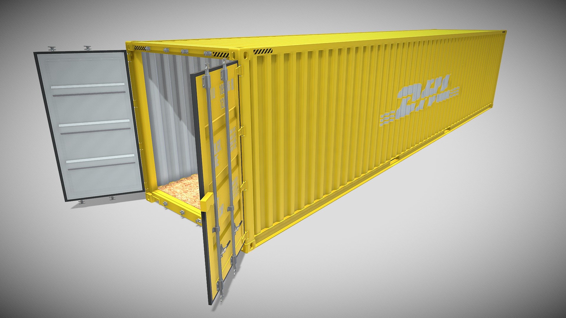 40ft Shipping Container DHL - Buy Royalty Free 3D model by dragosburian ...