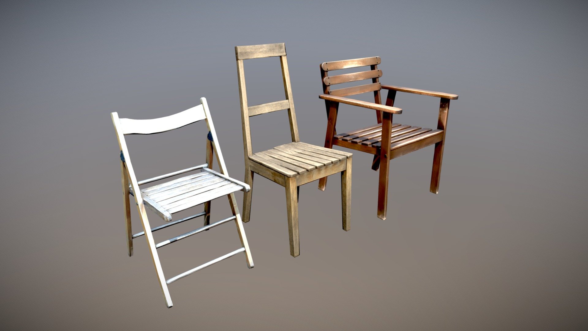 [PACK] Chairs Wood / 📷 / Low Poly PBR - Buy Royalty Free 3D model by ...
