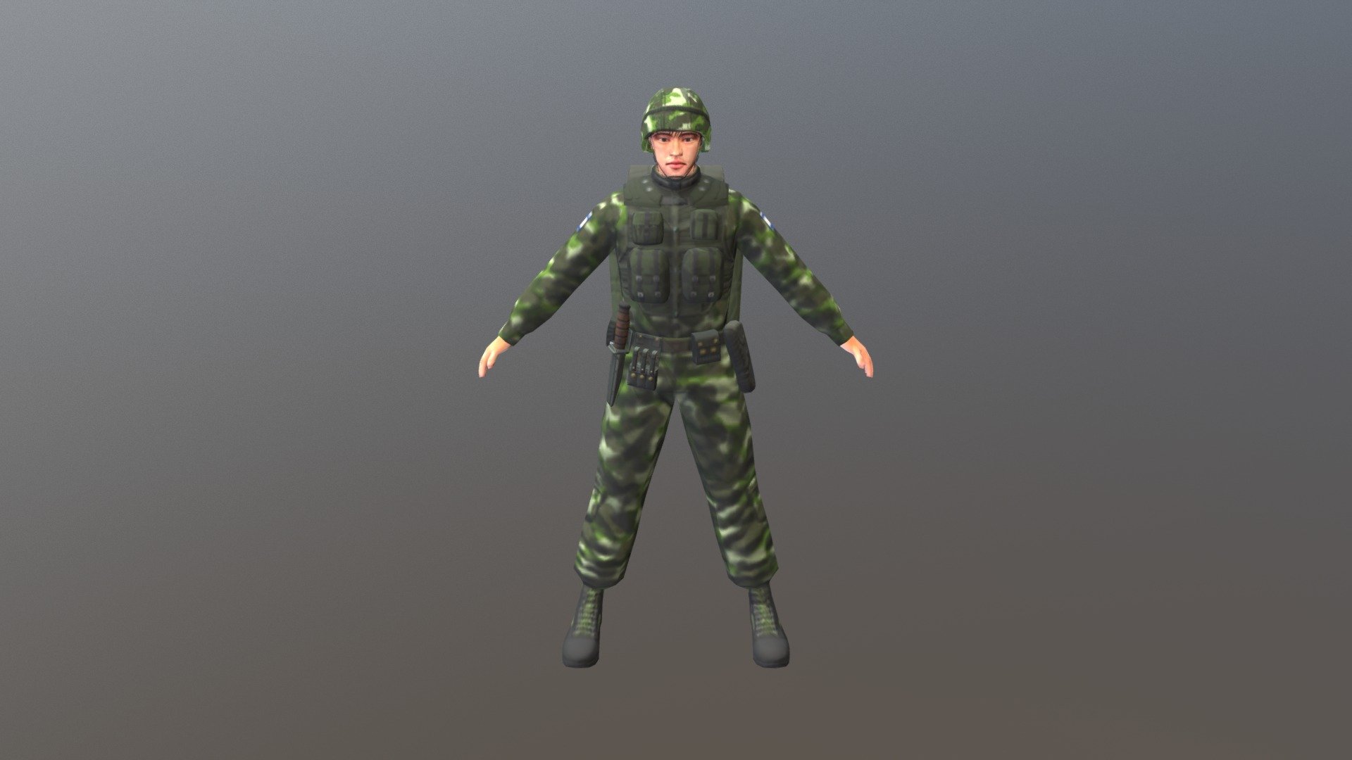 lowpoly soldier_green - 3D model by lazaga777 [2115813] - Sketchfab