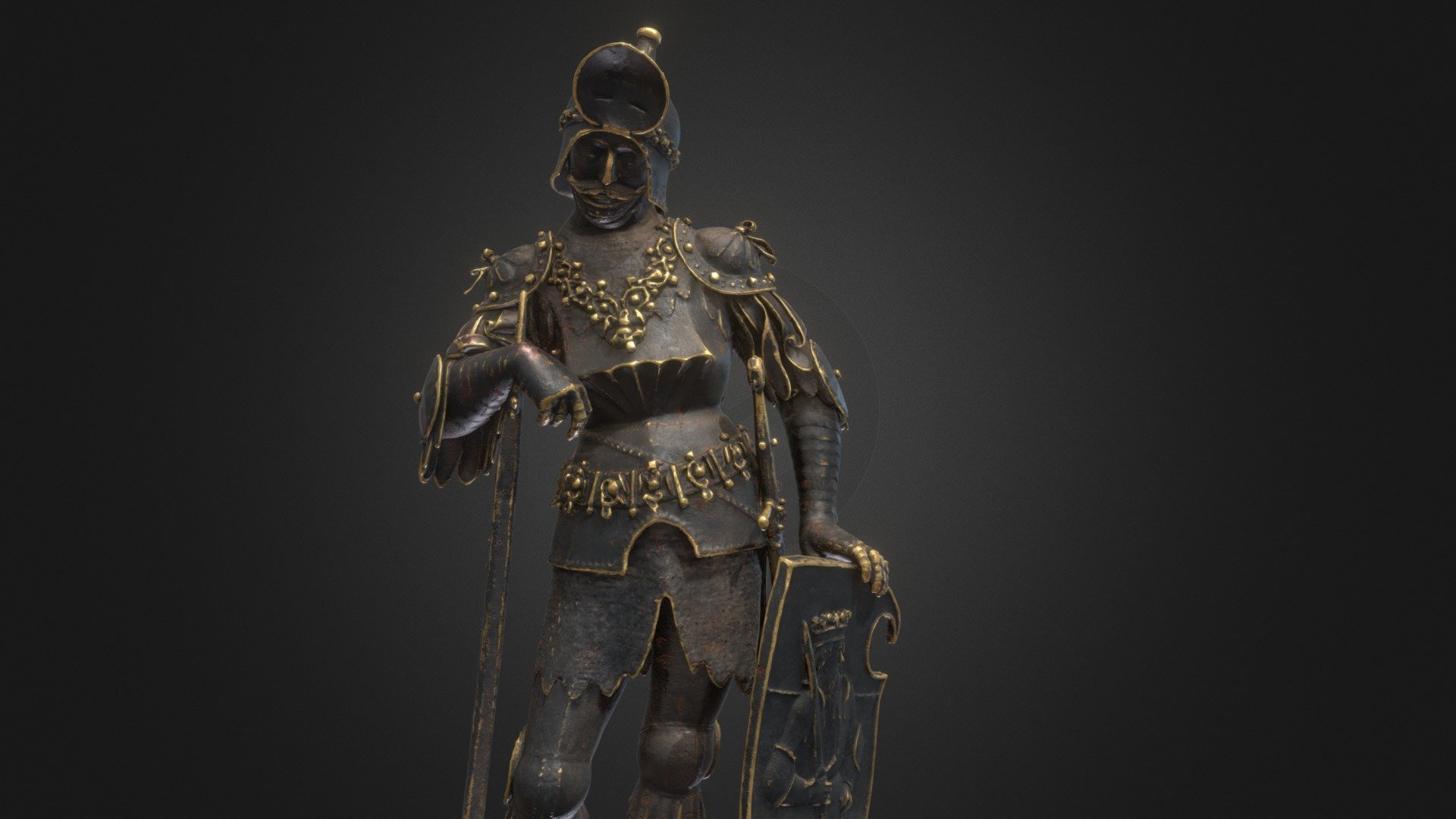 Statue Solider 3d Model By Mohamedhussien [2120379] Sketchfab