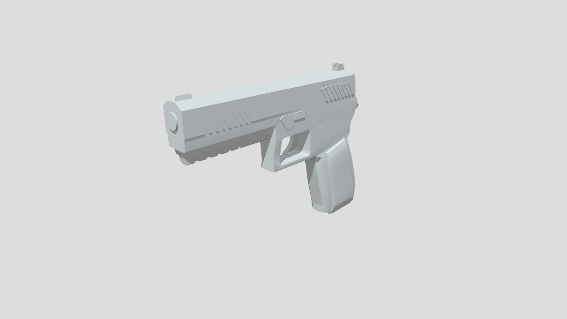 LowPoly Pistol - Untextured - 3D model by harrisonparfit [2121b44 ...