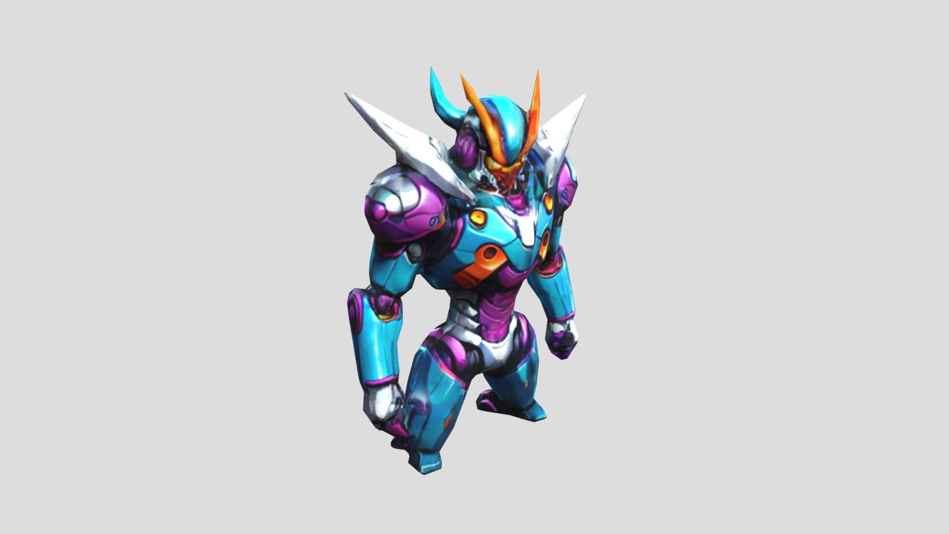 Digital Robot from a Comic or Movie Poster - Download Free 3D model by ...