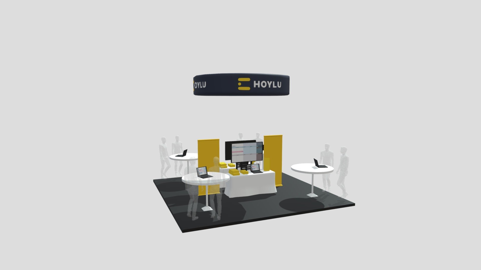 Booth Mockup - 3D model by Hoylu [21280b8] - Sketchfab