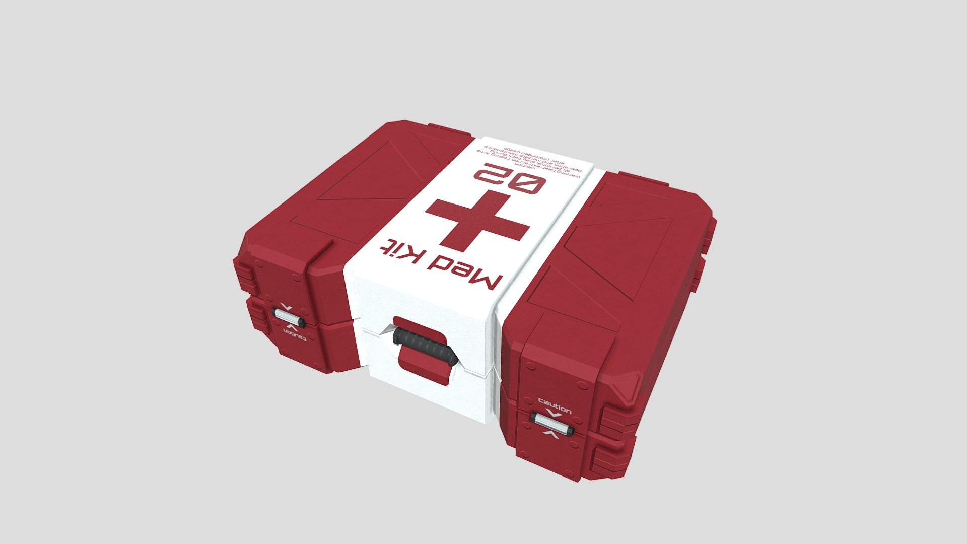 Sci-fi first aid kit Red 1 - 3D model by paladin402 [212c959] - Sketchfab