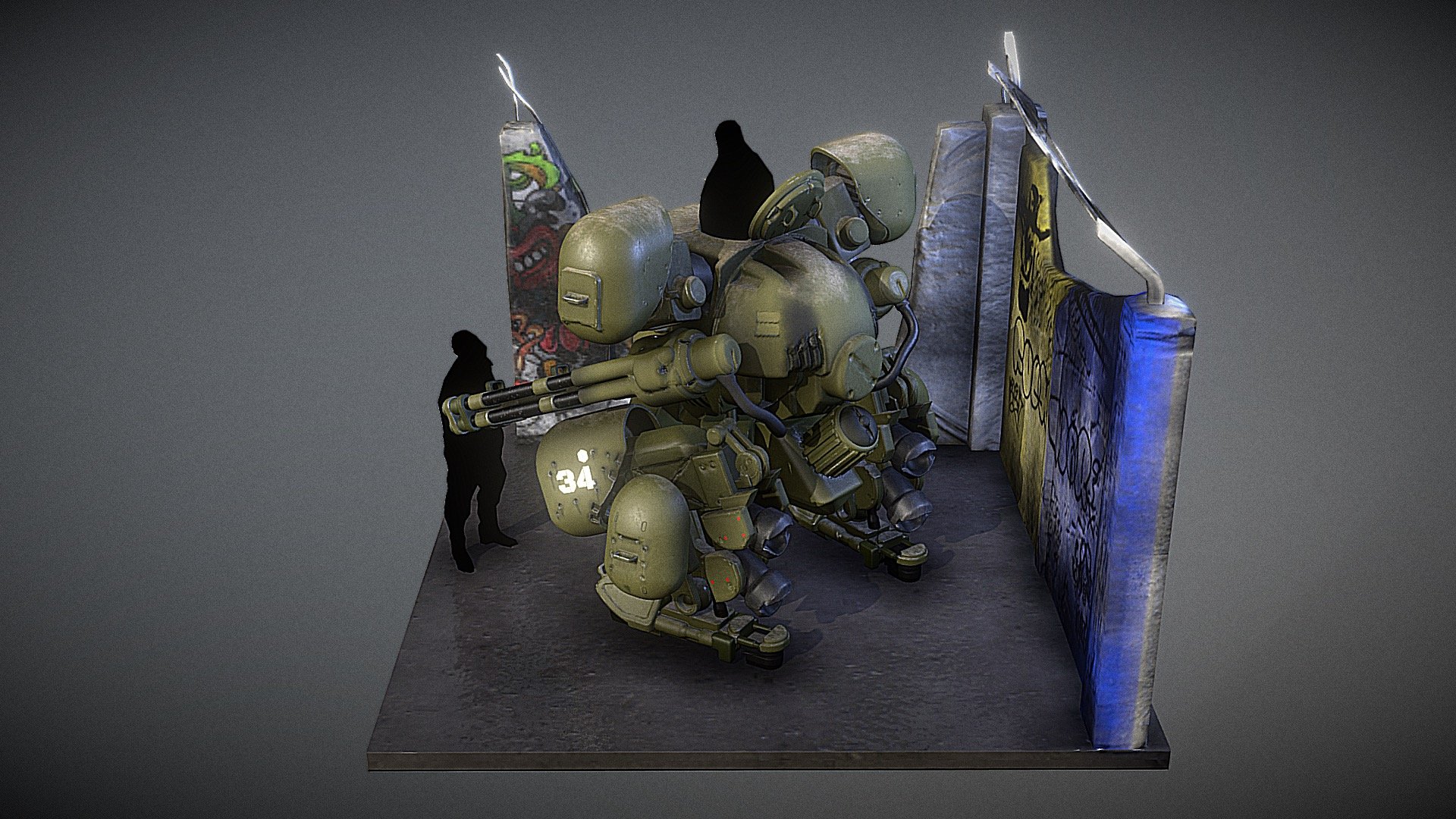 **MM1 Mech** - Download Free 3D model by N1K (@n1k77) [212e308] - Sketchfab