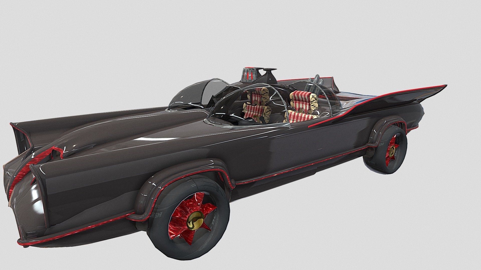 Free Batmobile 1960 3d model - Download Free 3D model by Ai 3D Designs ...