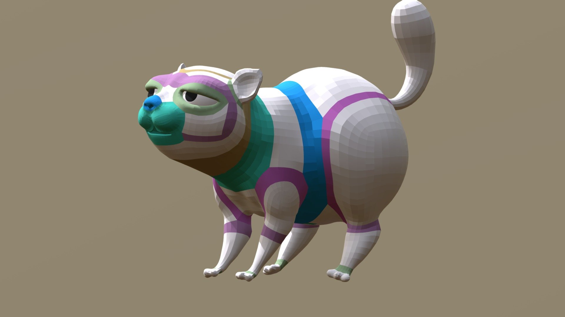 Gato V1 - modelado etapa 02 - 3D model by chaguita [2134ae6] - Sketchfab