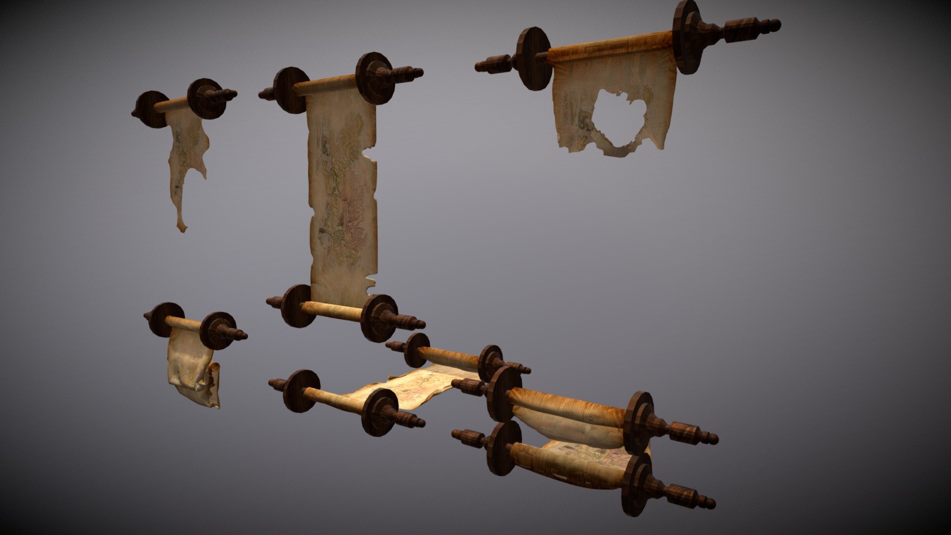 pack of old maps - Download Free 3D model by vicente betoret ferrero ...