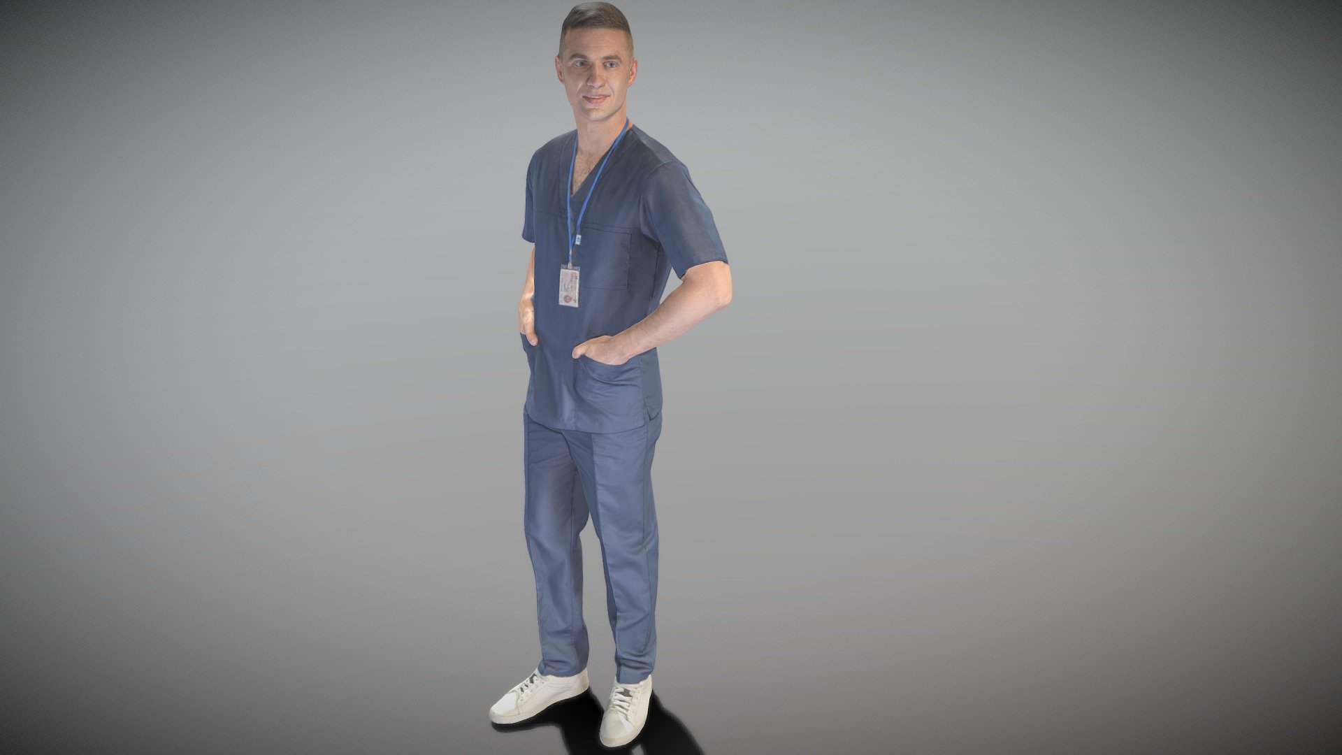 Handsome surgical doctor smiling 126 - Buy Royalty Free 3D model by ...