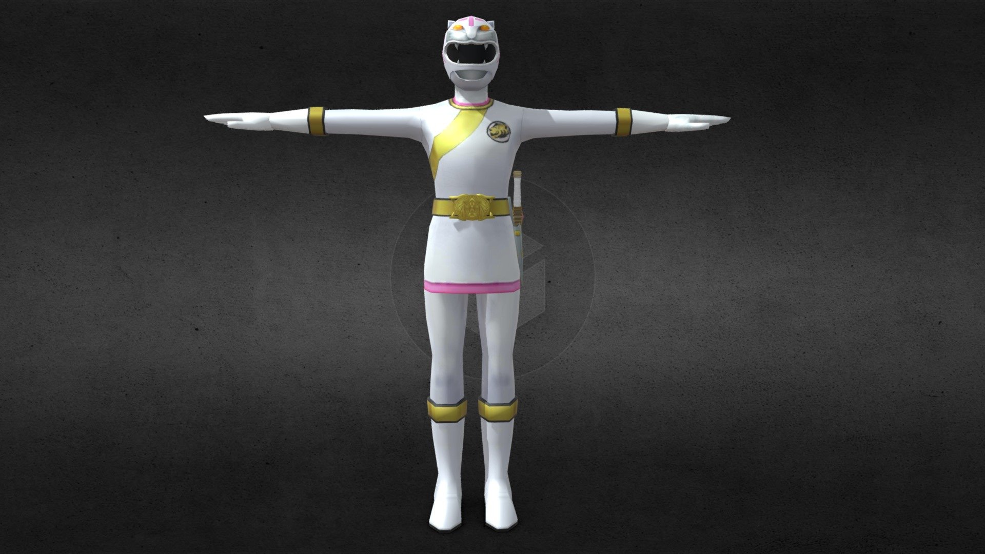 white gaoranger - Buy Royalty Free 3D model by 5 Dollar Store ...
