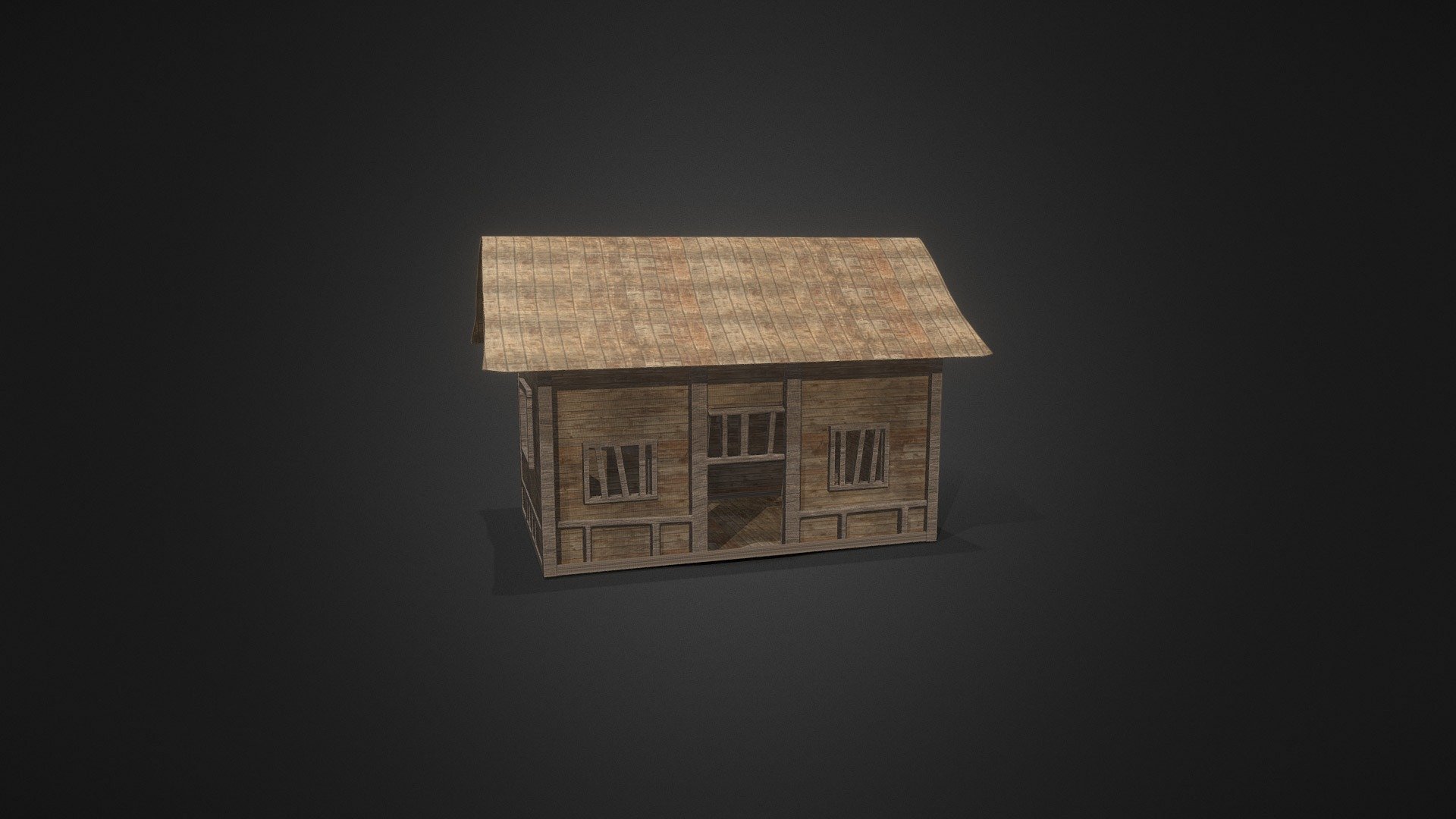 Wood Cottage - Home 3D Model FREE - Download Free 3D model by 1LoST ...