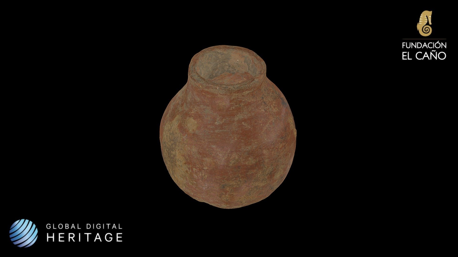 Globular jug with red slip, El Caño, Panama - Download Free 3D model by ...
