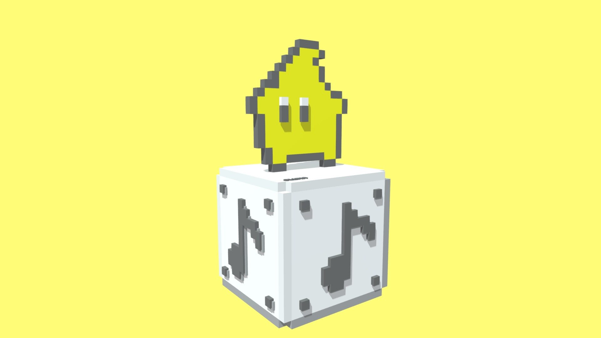 Qubism archive 1 - luma and SMB3 music block - 3D model by PixLuma ...