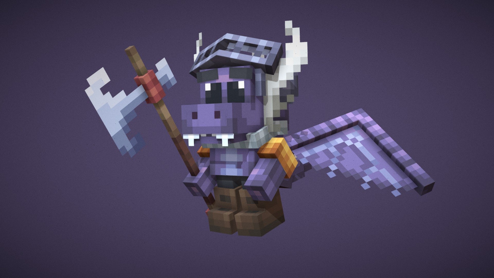 Alpy (Cute Dragon NPC - Minecraft model) - 3D model by pluckycat ...
