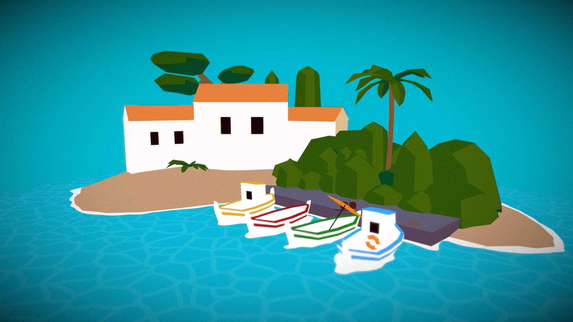Peaceful Island - 3D model by lexruel [2146905] - Sketchfab
