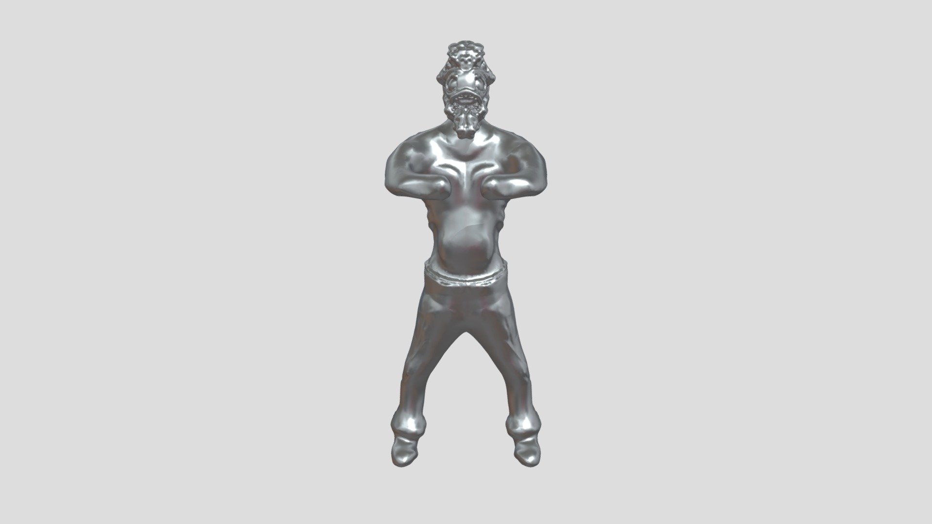 Creature silver statue - 3D model by 220172669 [2146eb6] - Sketchfab
